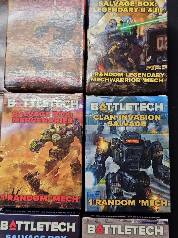 Battletech Kickstarter Salvage Box Mercenaries Clan Invasion Mech + x9 ...