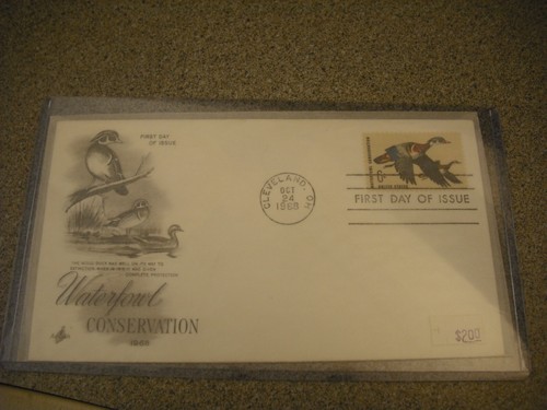 Waterfowl Conservation-1968-Envelope-First Day of Issue! Wood Duck ...