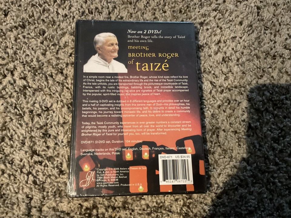 Meeting Brother Roger of Taize DVD - Taize France Community Christian ...