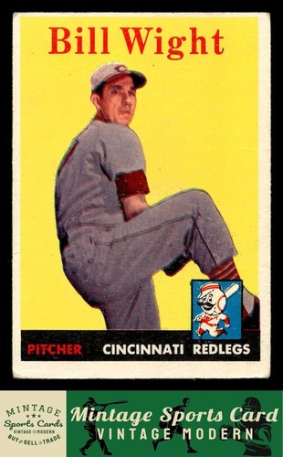 1958 Topps - Bill Wight - #237 Cincinnati Reds | eBay