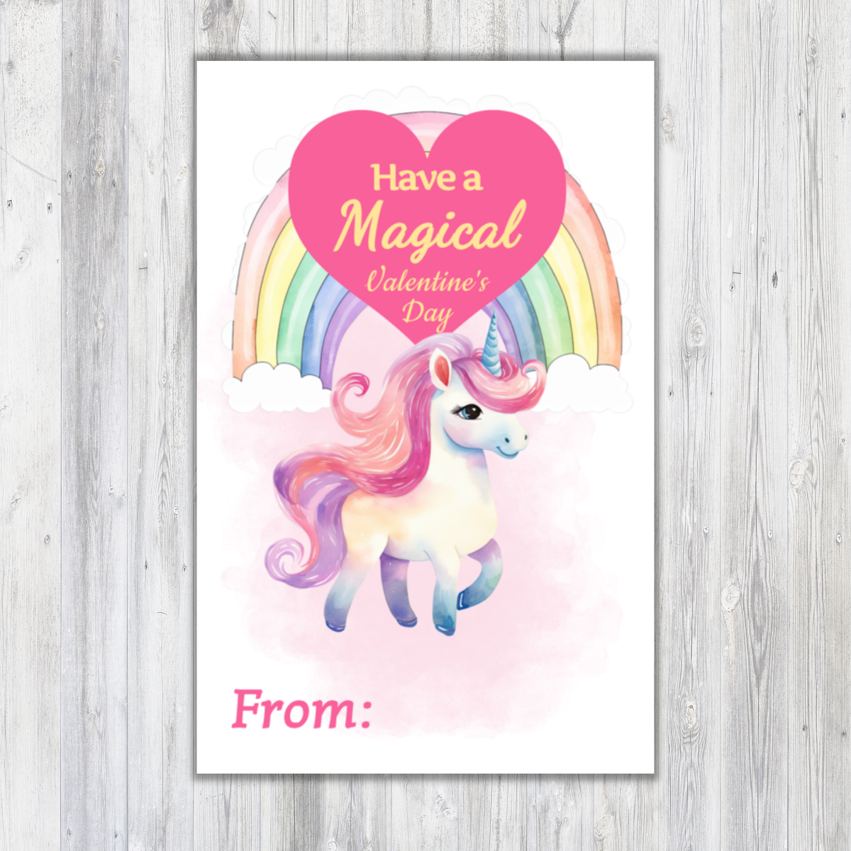 Unicorn Valentine Card Valentine Unicorn Cards ASL Teaching