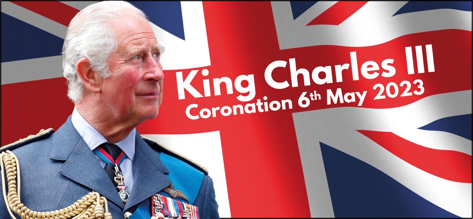 King Charles III Coronation Banner Poster Decorations Party Union Jack ...