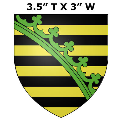 Duchy of Saxony Medieval Coat of Arms 3.5" Car Truck Window Bumper ...