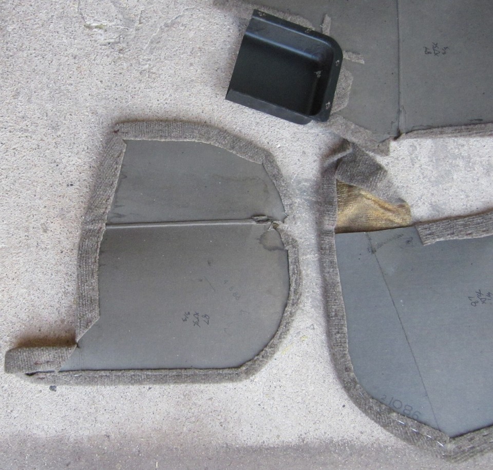 1987 Jaguar XJS XJSC Trunk Boot Carpet Cover Lot 3 Pcs Used Pre ...