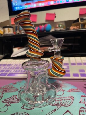 Bong 6 Inch Mini Portable Swirl Green Glass Bong Water Pipe Bongs | eBay