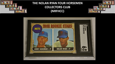 RARE CENTERED SGC 6 1968 Nolan Ryan #177 Rookie Baseball Card Old Mets ...