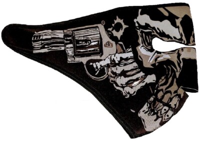 Motorcycle Skull Mask Biker Ski Neoprene Reversible Full Face Motorbike ...
