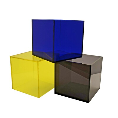 Perspex Cube Display Stand Square 5 Sided Box Acrylic Tray Retail Shop ...