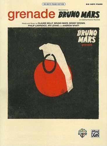 Grenade : Big Note Piano, Sheet by Bruno Mars (2011, Trade Paperback ...