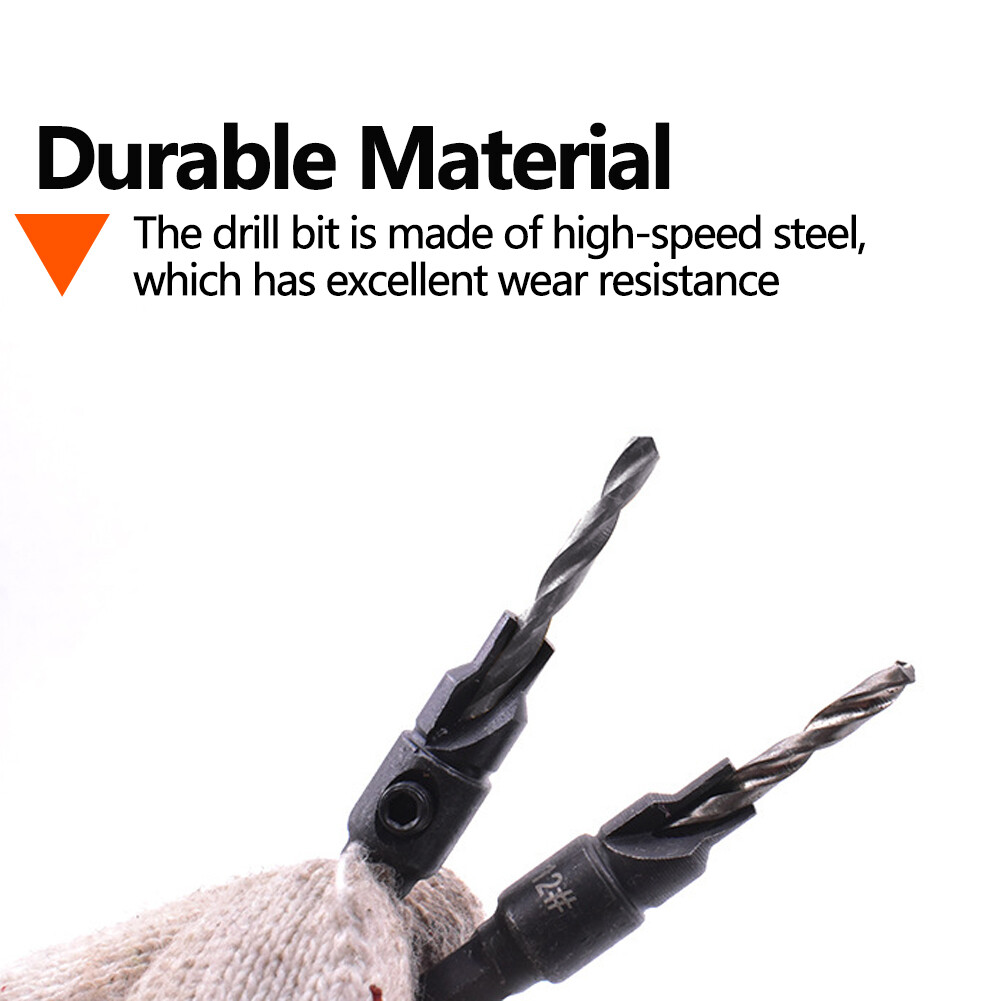 Countersink Drill Bit Adjustable Quick Change Hex Shank Replaceable | eBay