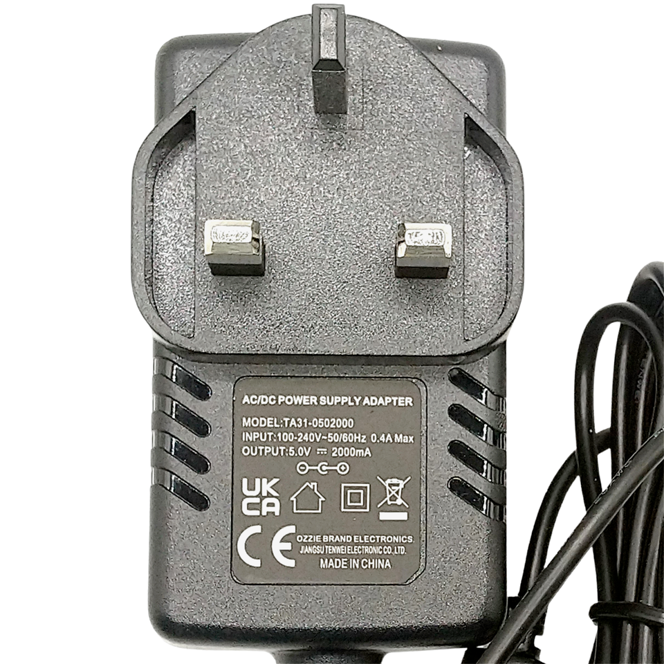 5V 2A 2.0A Mains AC/DC Adapter Power Supply Charger 5.5mm x 2.5mm UK ...