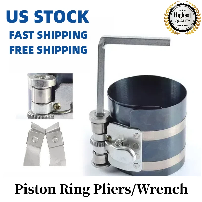 Piston Ring Compressor Professional Piston Install Tool with Wrench ...