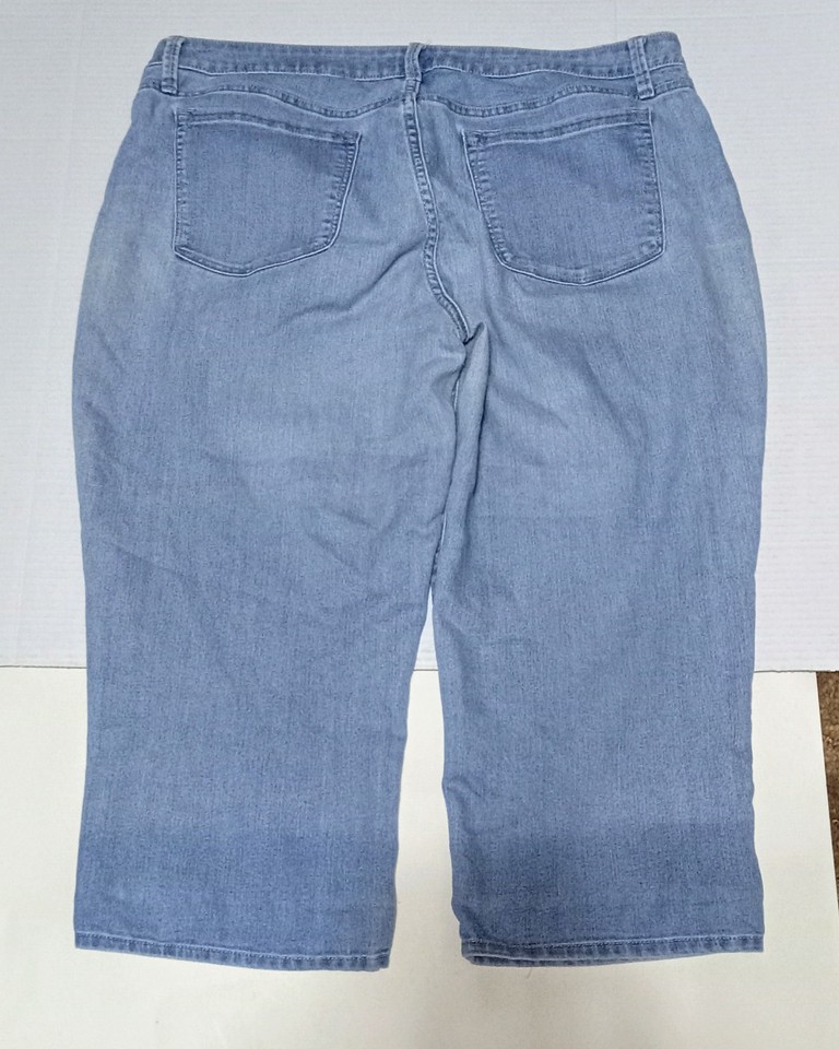 Lee Riders Jeans Capri Size 18 Blue Denim Mid Rise Womens | eBay