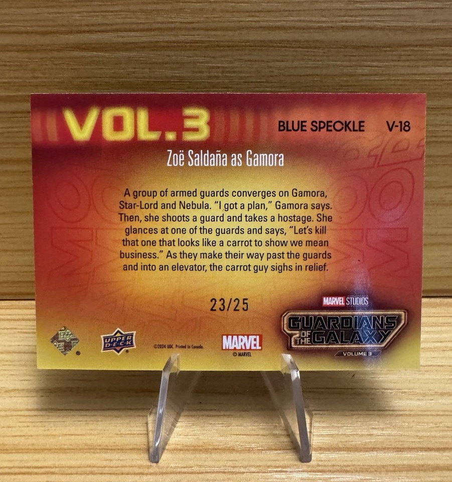 Upper Deck Guardians of the Galaxy Vol. 3 Zoe Saldana As Gamora BLUE ...