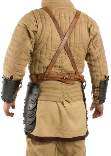 Medieval men Faulds and Tassets version Armour Steel Leather Sugarloaf ...