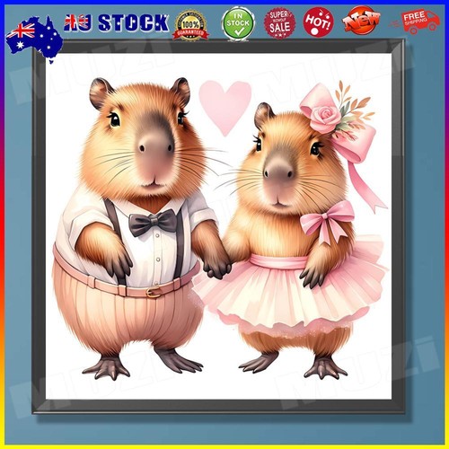 5D DIY Full Round Drill Diamond Painting Capibala Capybara Kit Home ...