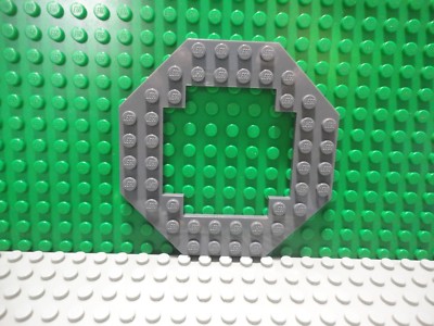 Lego 1 Dark Bluish Gray 10x10 octagonal with open center base plate NEW ...