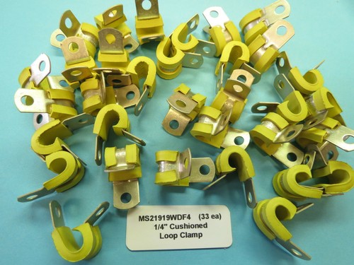 1/4” Nitrile Cushioned Loop Clamps Aircraft Adel UMPCO MS21919WDF4 (33 ...