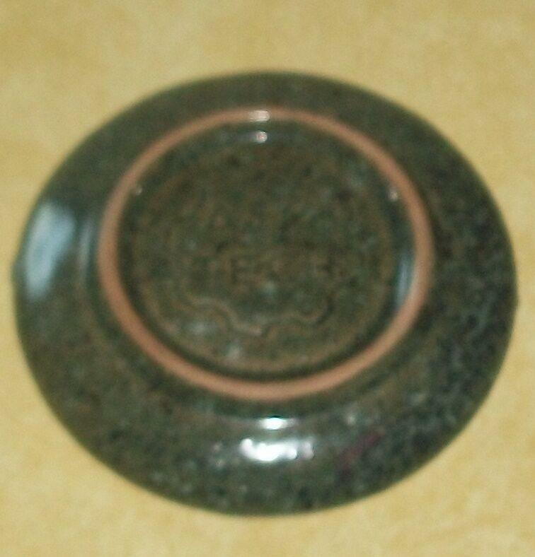 VTG POTTERY DISH OKLAHOMA A&M TECH BUCKING BRONCO HORSE COWBOY ROUND UP ...