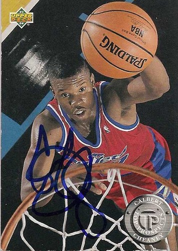 Calbert Cheaney autographed Basketball Card (Bullets) 1993 Upper Deck ...