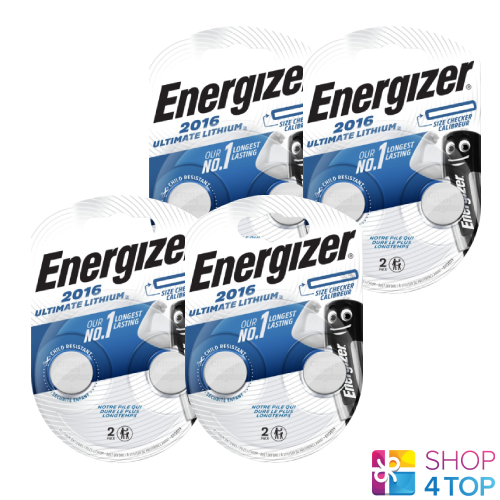 8 ENERGIZER CR2016 ULTIMATE LITHIUM BATTERIES 3V COIN CELL ECR2016 EXP ...