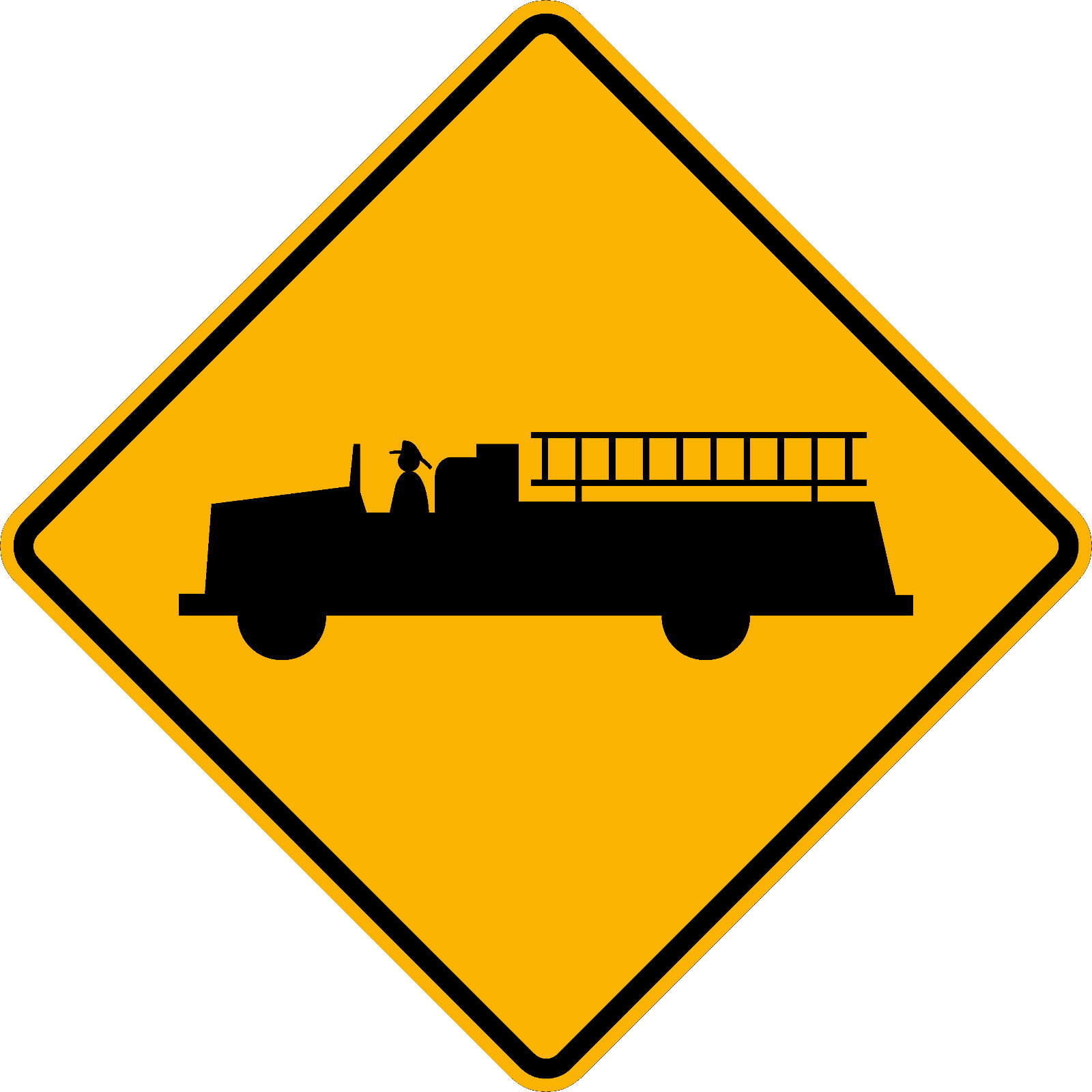 Firehouse Sign (W11-8) 24"x24" Aluminum 3M Engineer Grade Reflective ...