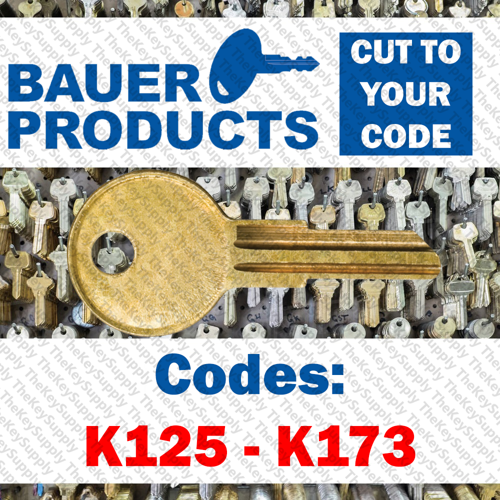 Bauer Replacement Key for T Handle Camper Lock Cut to Code K125 - K173 ...