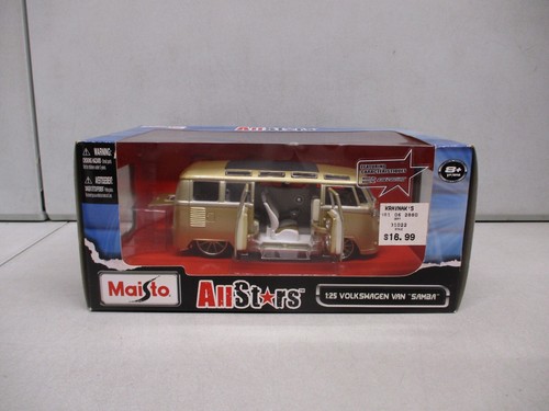 Maisto All Stars Volkswagen Van Samba Gold 1/25 | eBay