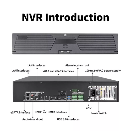 NVR Network Video Recorder HIK 32CH DS-9632NI-M8 32 Channel 2U 4K ...