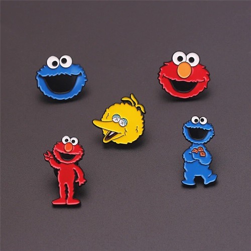 Sesame Street Pin Badges Elmo Badge Cookie Monster Cartoon Gifts Cute ...