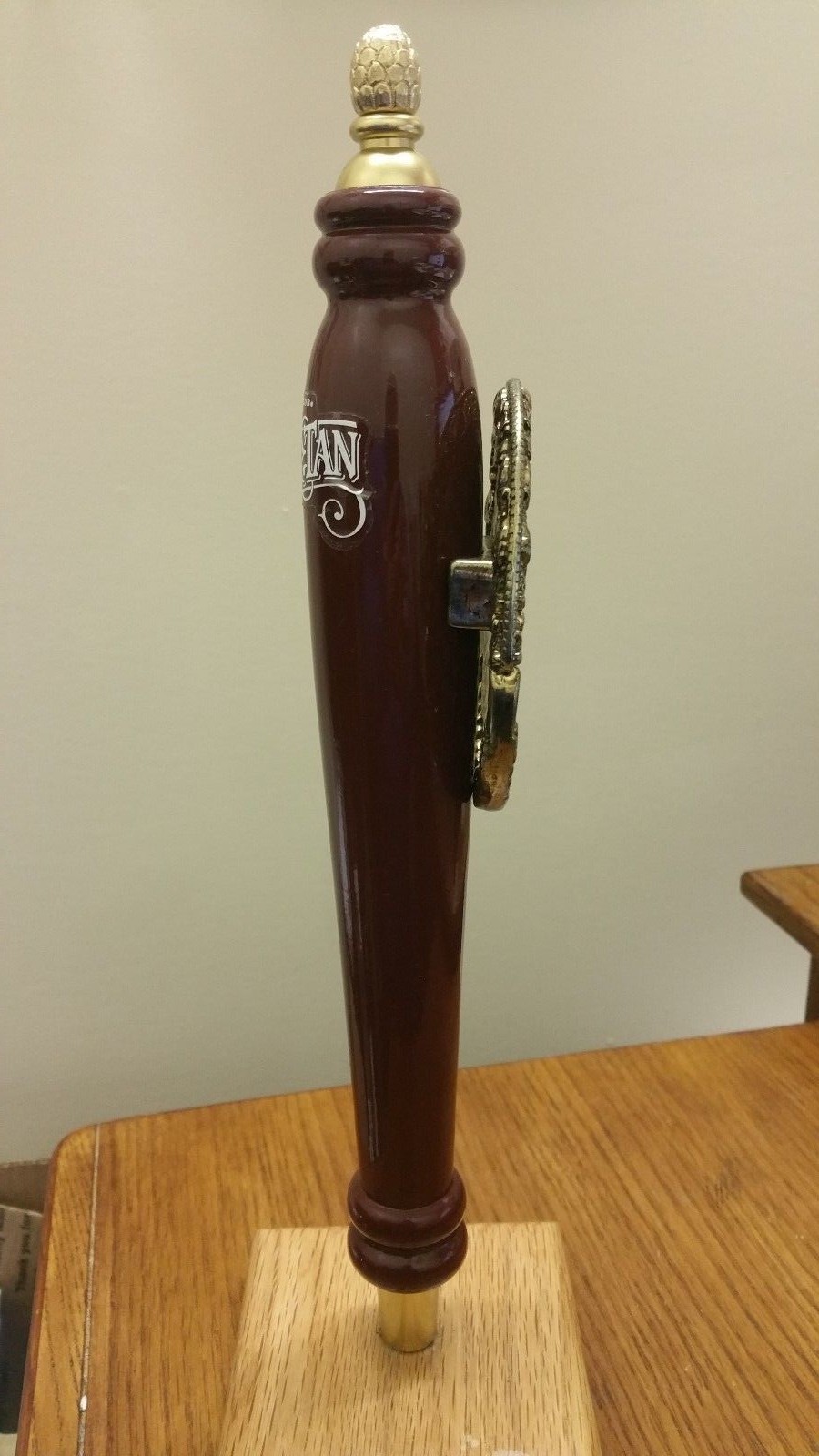 MICHELOB BLACK AND TAN 13-1/4" TALL WOODEN ANHEUSER BUSCH Beer Tap ...