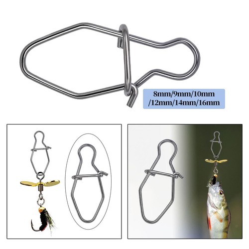 100x Fishing Snaps Lure Snaps Strong Stainless Steel Quick Change ...