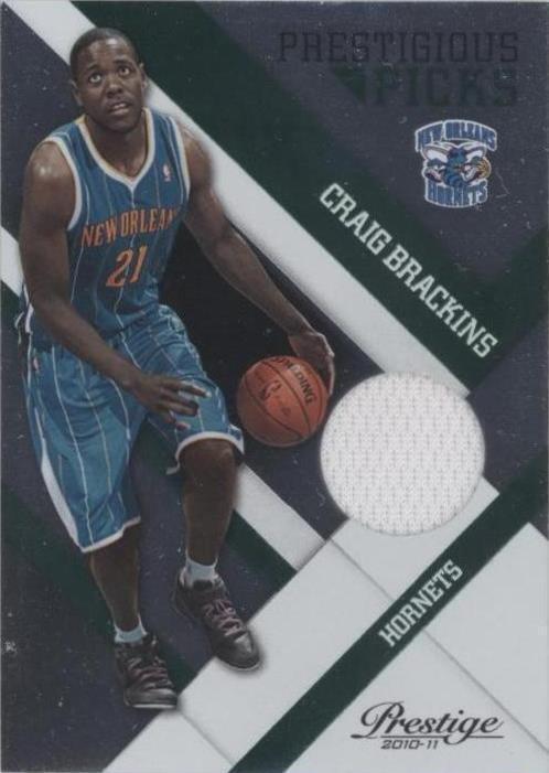 2010-11 Prestige - Prestigious Picks Craig Brackins #20 Green Materials ...