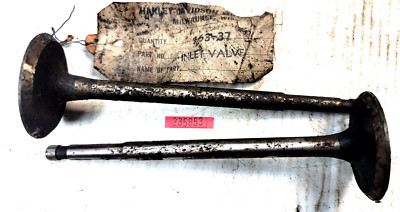 NOS 1937-1948 Intake Valves 74 80 Cylinder Cam RL UL Harley Knucklehead ...