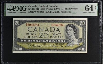 Canada 1954 Modified $20 Dollars BC41b DW5046763 - PMG Choice UNC 64 ...