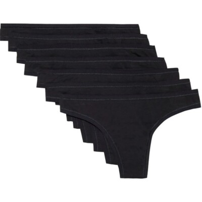 Lot of 7 Cosabella Cotton Blend Thong Panties Extended Plus Size 2X ...