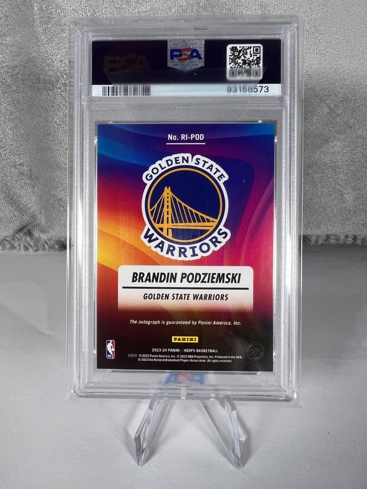 2023-24 Panini NBA Hoops - Rookie Ink #RI-POD Brandin Podziemski (AU ...