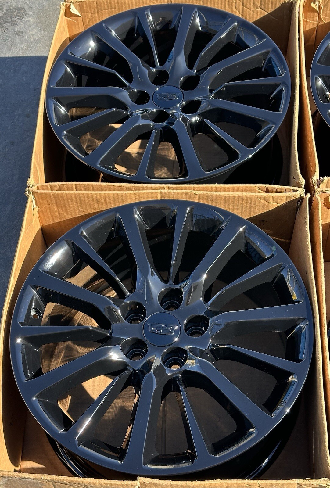 19" Cadillac CT6 XTS Factory Wheels Gloss Black OEM GM Set 4762 | eBay