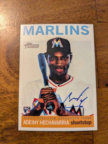 2013 Topps Heritage #ROA-AHE Adeiny Hechavarria Real One Autographs | eBay