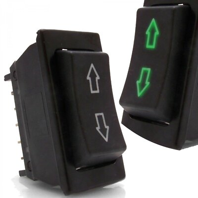 5 Pin 12V Power Car Window Door Lock Rocker Switch Green LED ...