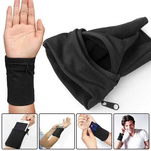 Wrist Wallet Pouch Band Zippers Running Travel Cycling Safe Bags Sport ...