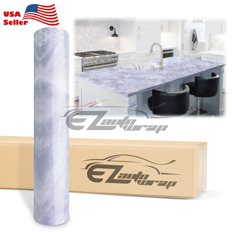 Gloss / Matte Marble Granite Effect Vinyl Wrap Self Adhesive Counter ...