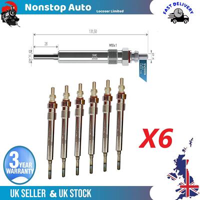 6X Glow Plugs For AUDI A1 A3 A4 A5 A6 A7 A8 Q2 Q3 Q5 Q7 TT 060963319F ...