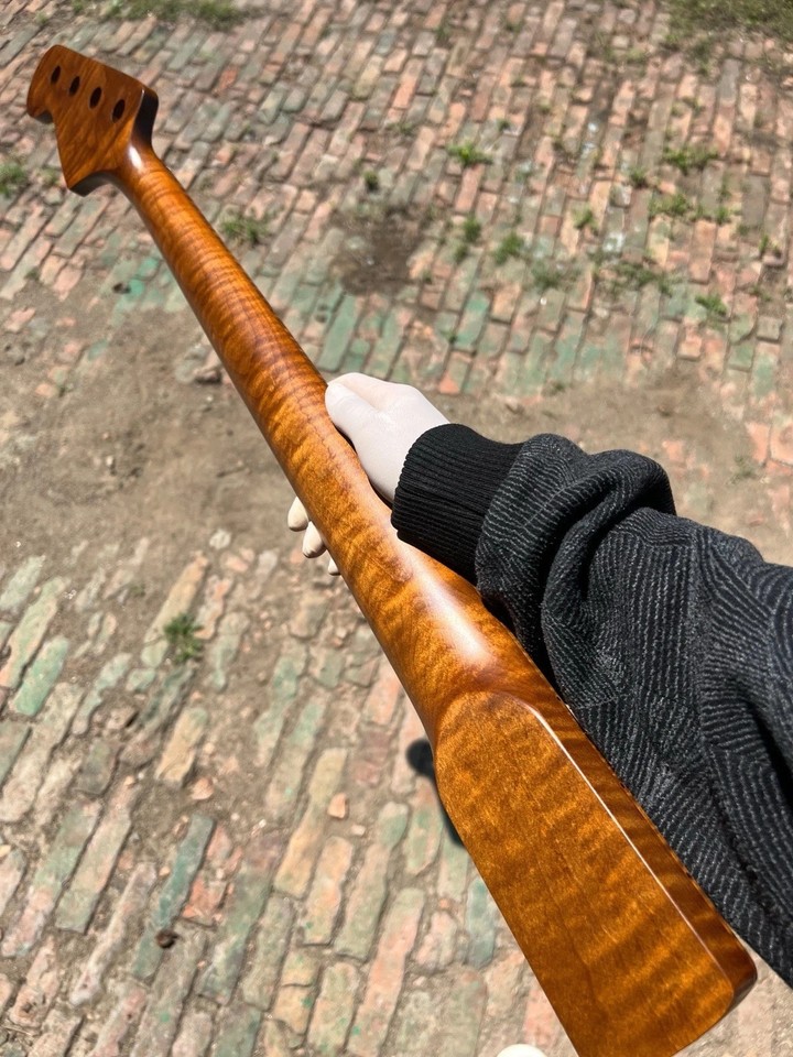 New Jazz Bass 20 fret black block Inlay electric bass neck Roasted ...