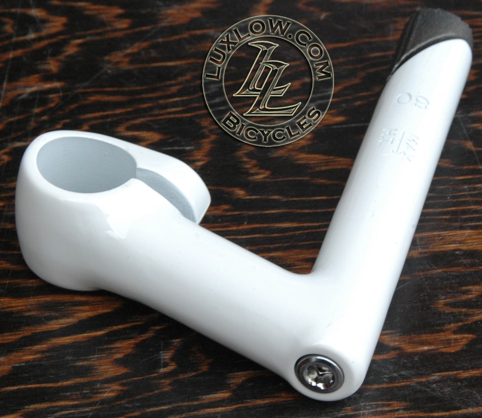 White Alloy FIXIE Bicycle Quill Stem 22.2mm Vintage Fixed Gear Track ...