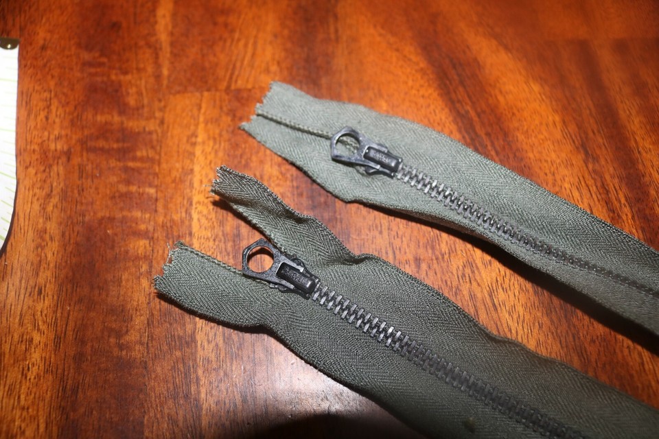 NOS vintage 29 inch Scovill gripper zipper 2 way black zipper green ...