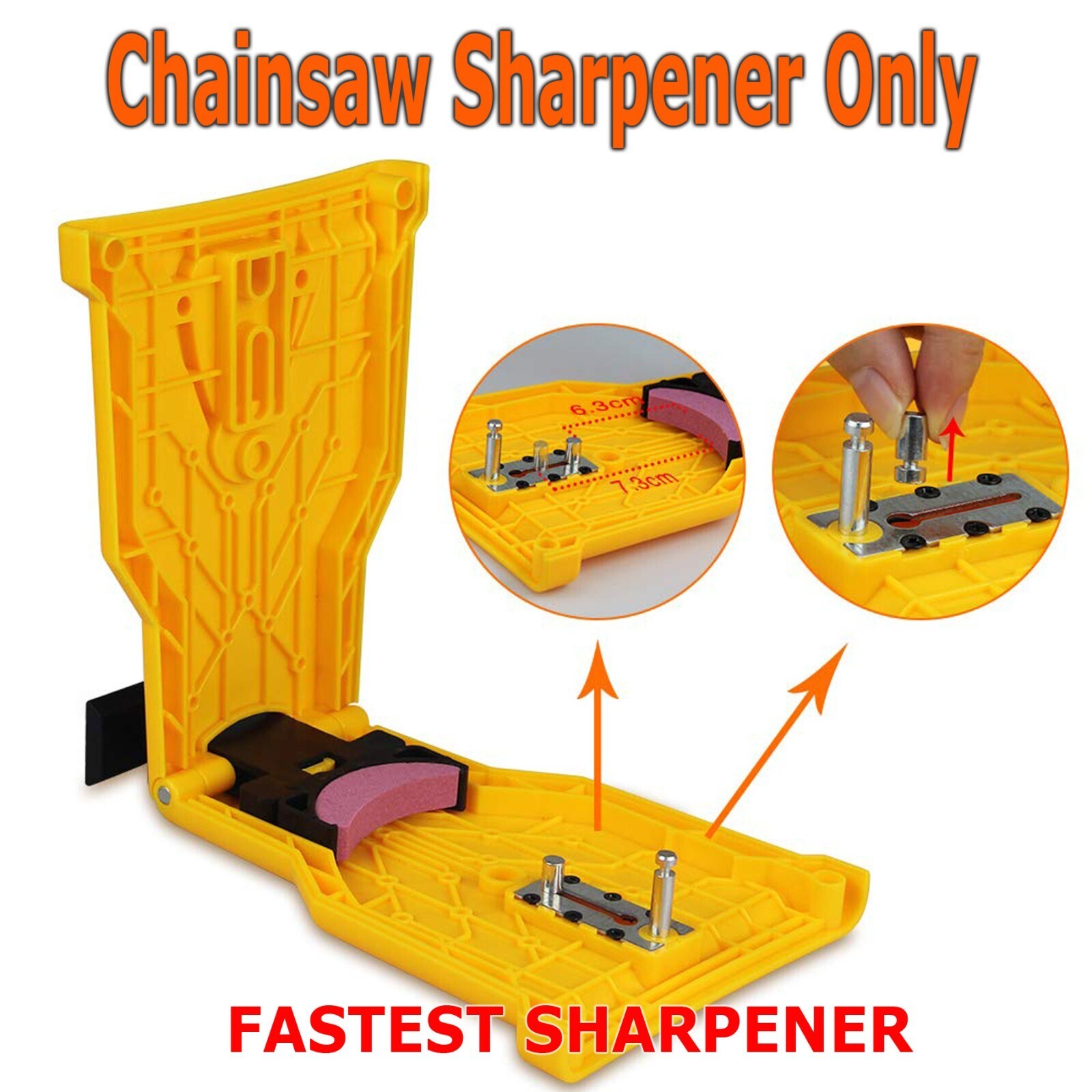 Chainsaw Chain Sharpening Jig Portable Hand Crank Sharpener Tool Set ...
