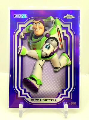 2024 Topps Chrome Disney Buzz Lightyear Purple Refractor 111/199 Toy ...