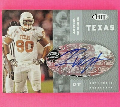 RODRIQUE WRIGHT 2006 ROOKIE AUTHENTIC AUTO #A45 Miami Dolphins EA | eBay