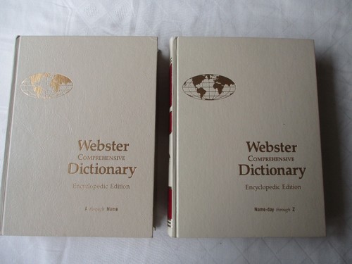 Webster Comprehensive Dictionary Vols 1 & 2 Encyclopedic Edition 1984 ...